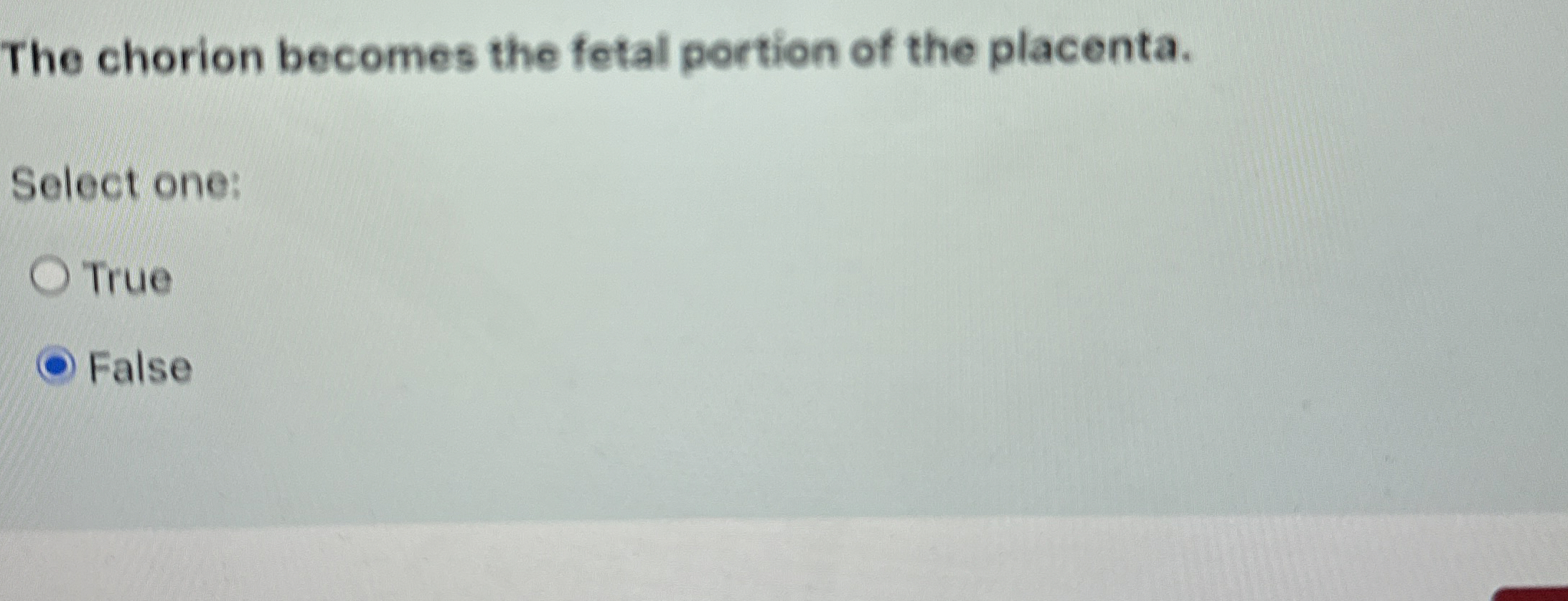 Solved The chorion becomes the fetal portion of the | Chegg.com
