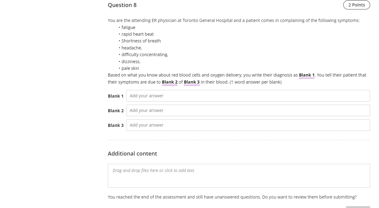 Solved Question 8You are the attending ER physician at | Chegg.com