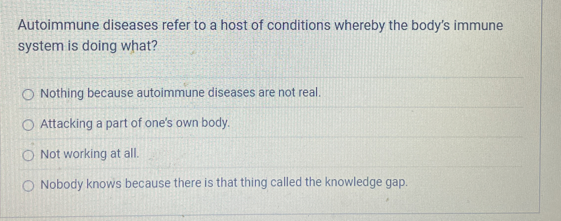 Solved Autoimmune diseases refer to a host of conditions | Chegg.com