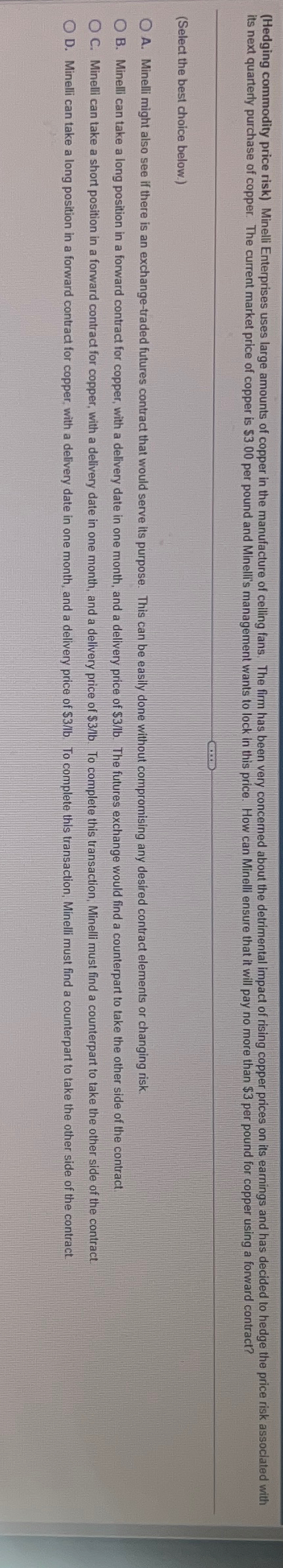 Solved (Select the best choice below.) | Chegg.com