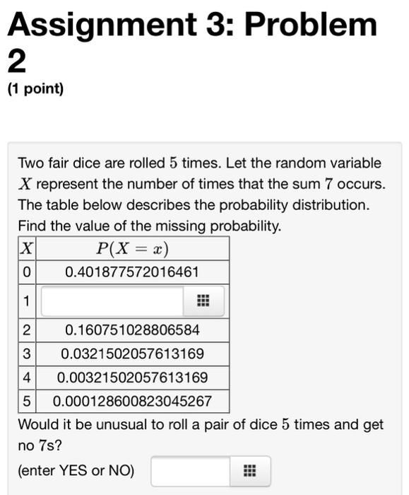 Solved Assignment 3: Problem 1 (1 point) Suppose a couple | Chegg.com