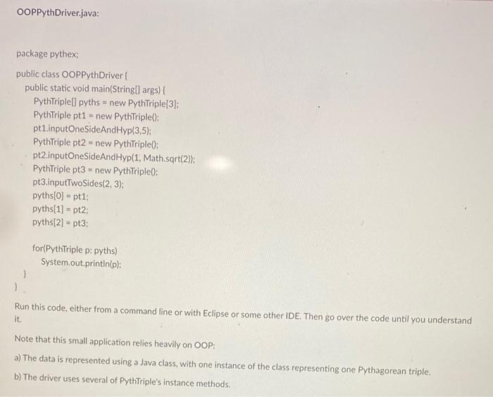 Solved Consider A Simple Oop Application Written In Java