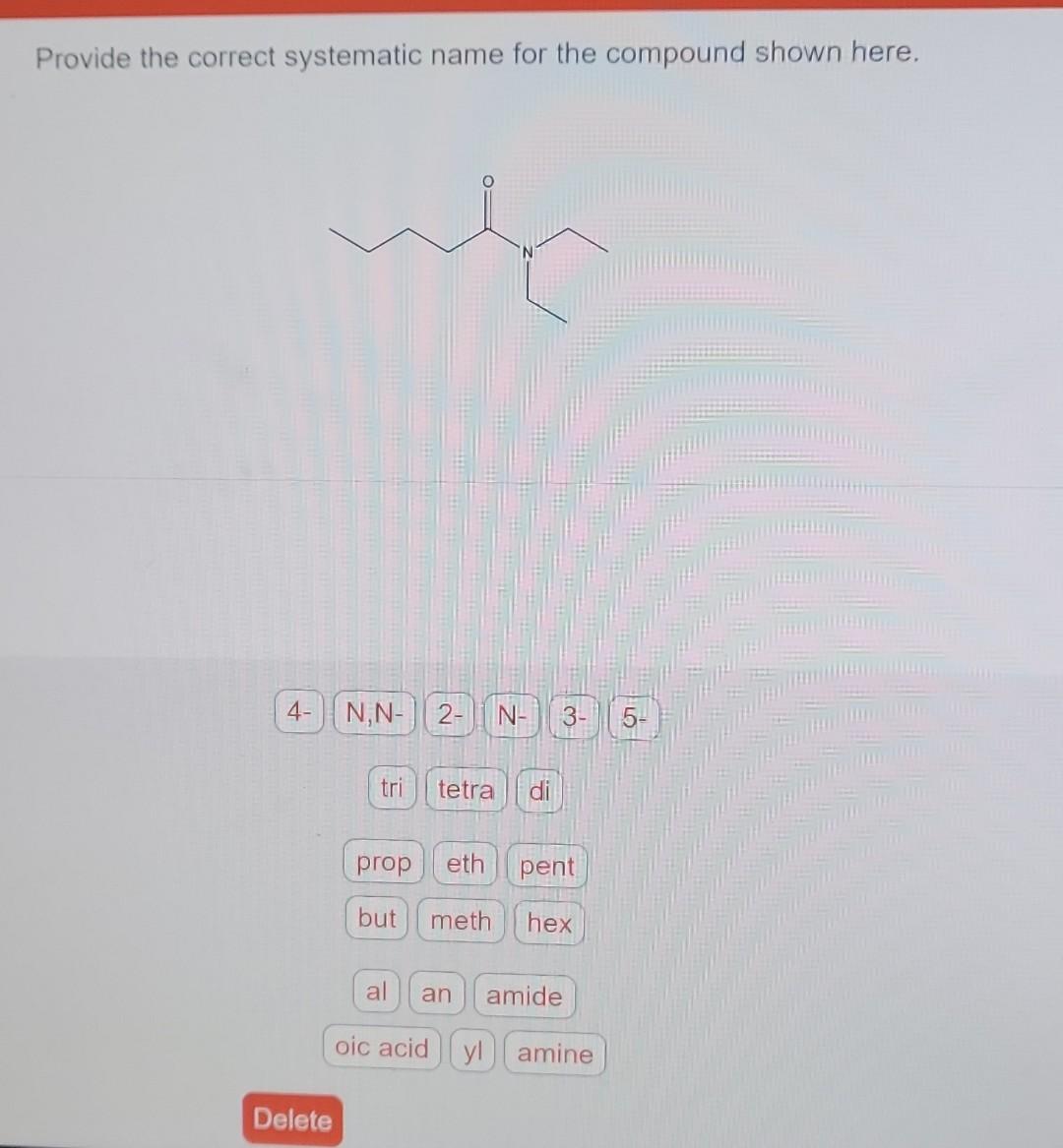 Solved Provide the correct systematic name for the compound | Chegg.com