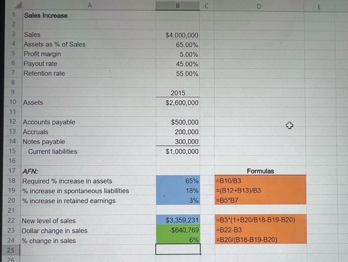 Solved Excel Online Structured Activity: Sales Increase | Chegg.com