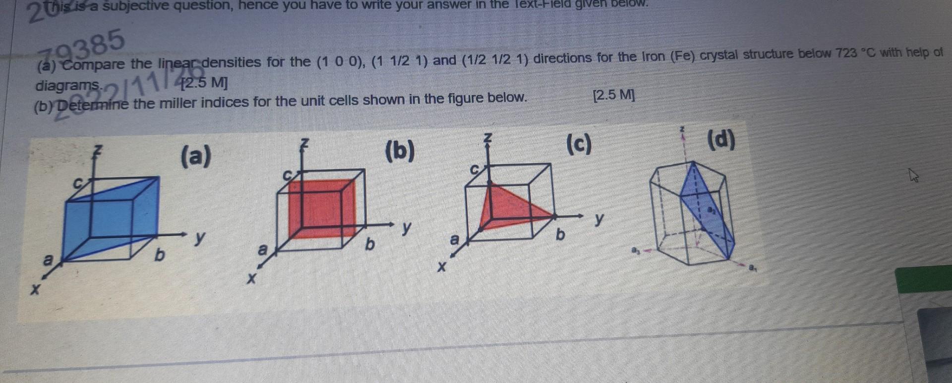 Solved (a) Compare the linear densities for the ( | Chegg.com