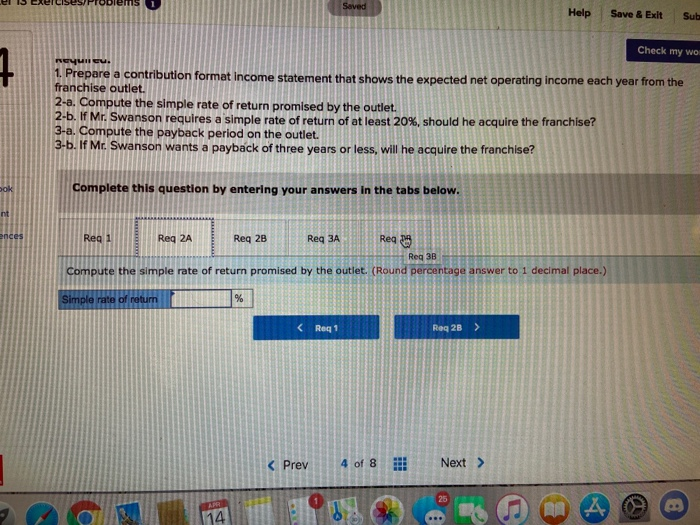 Solved Exercises/Problems Help Save & Exit Submit Check my | Chegg.com
