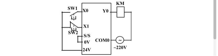 Solved The connection between FX3UPLC output from the relay | Chegg.com