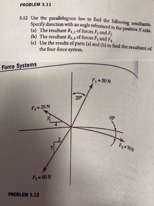 Solved Chapter Three Resultants Of Coplanar Force Systems 51