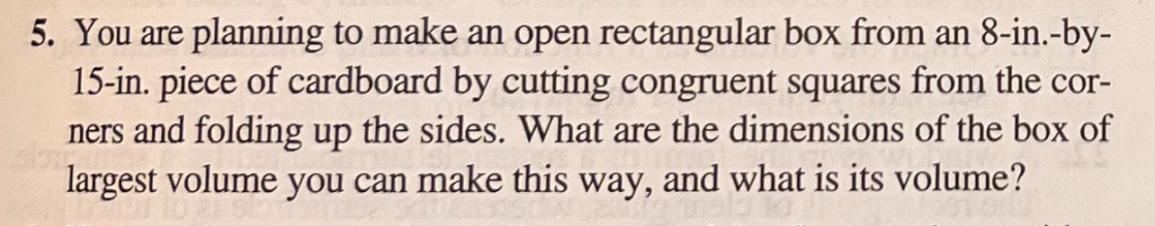 Solved You are planning to make an open rectangular box from | Chegg.com