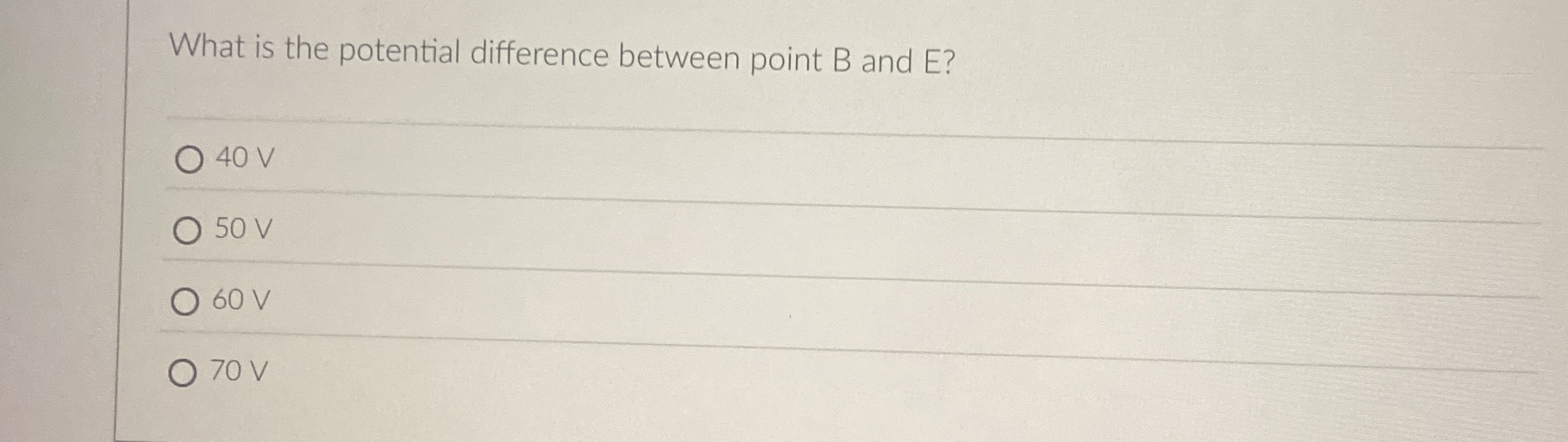 What is the potential difference between point B ﻿and | Chegg.com