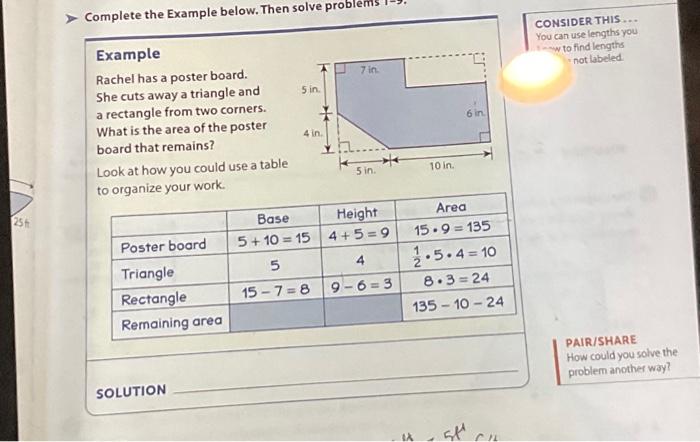 [Solved]: Complete the Example below. Then solve problems 1
