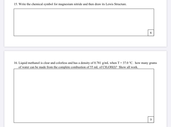 Solved 15. Write the chemical symbol for magnesium nitride | Chegg.com