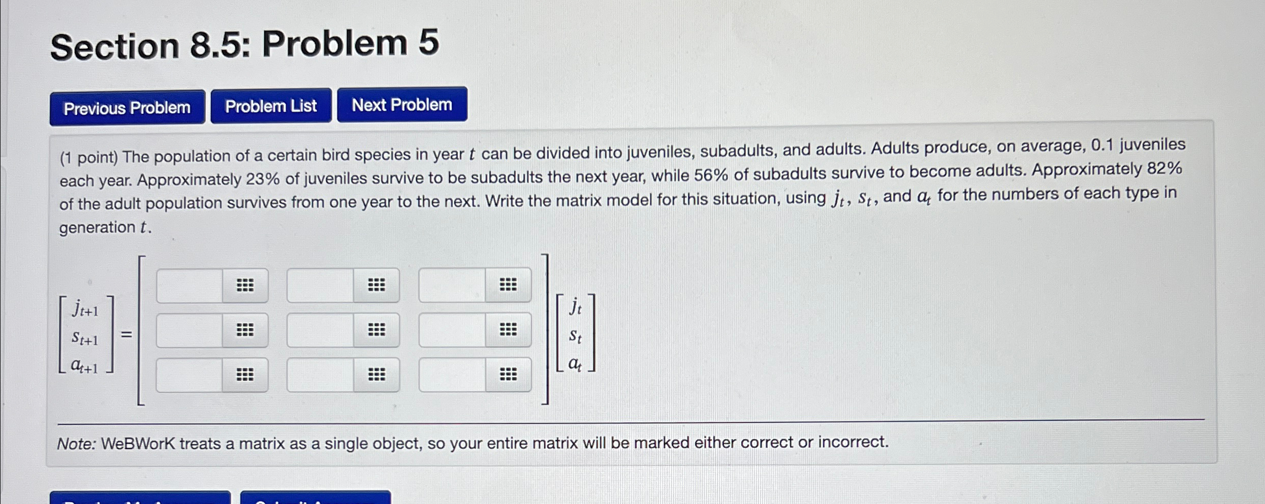 Solved Section 8.5: Problem 5(1 ﻿point) ﻿The population of a | Chegg.com