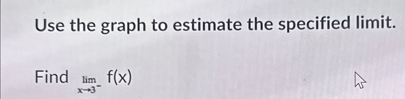 Solved Use the graph to estimate the specified limit.Find | Chegg.com