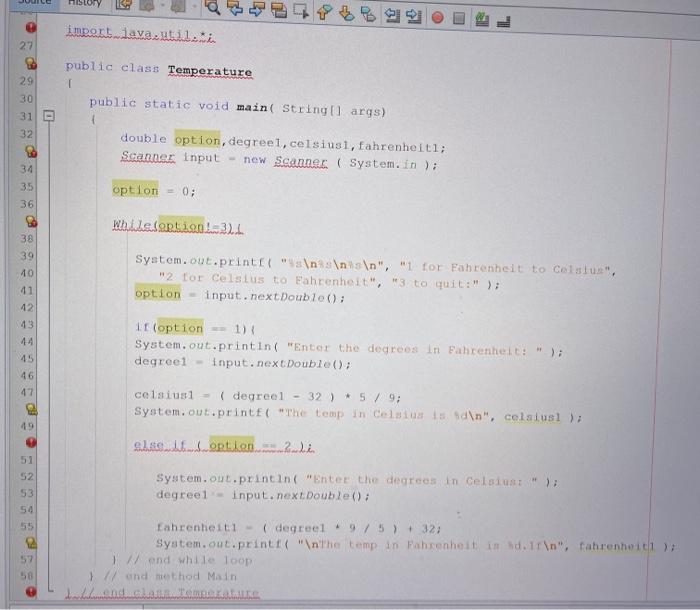 Solved import java.util.Scanner; public class Temperature { | Chegg.com