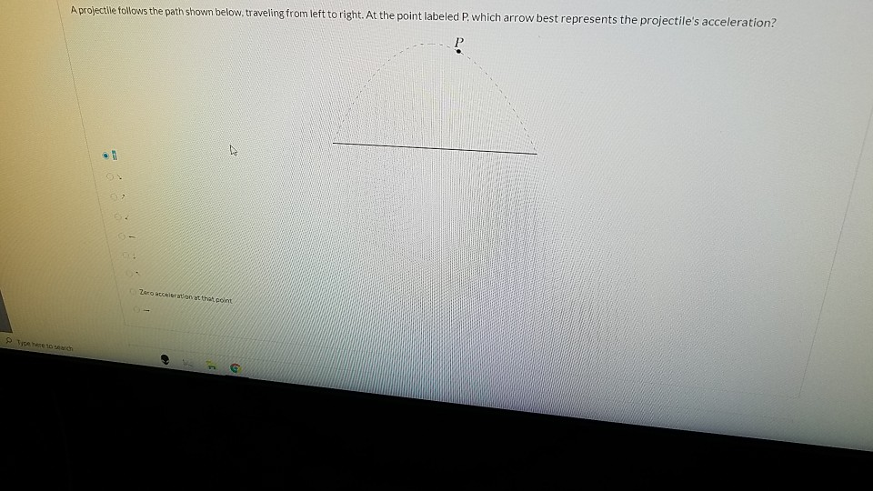 Solved A projectile follows the path shown below, traveling | Chegg.com