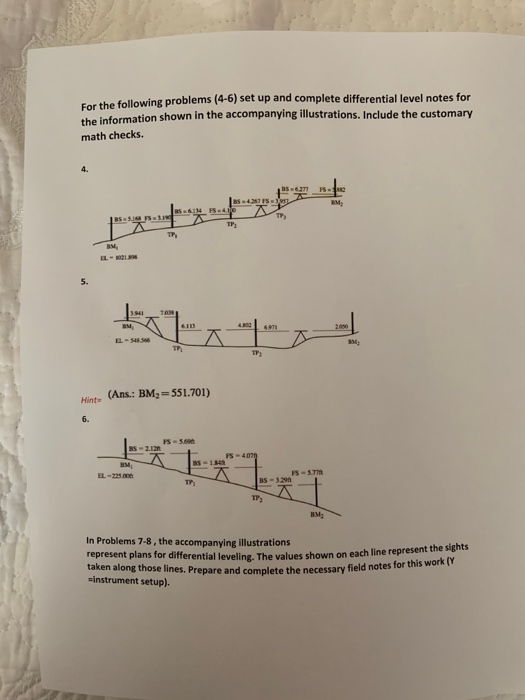 Solved For the following problems (4-6) set up and complete | Chegg.com