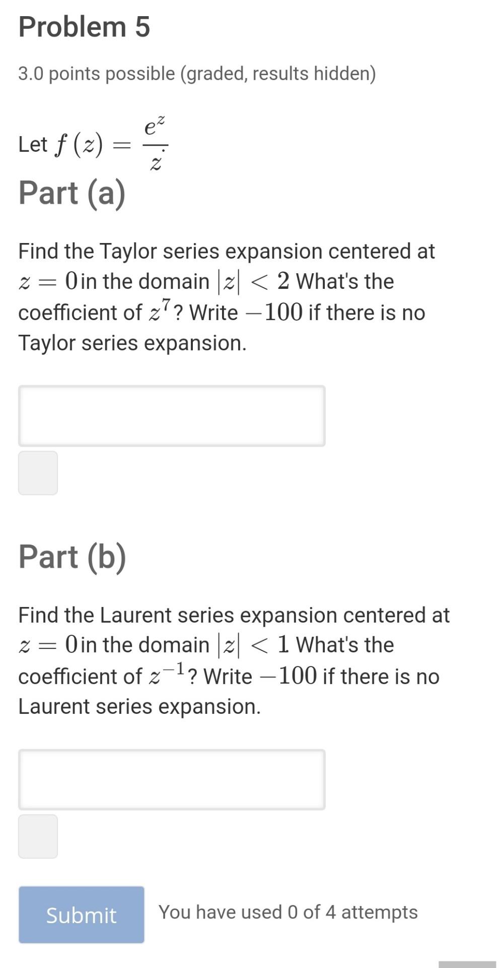 Solved Problem 5 3.0 points possible (graded, results | Chegg.com