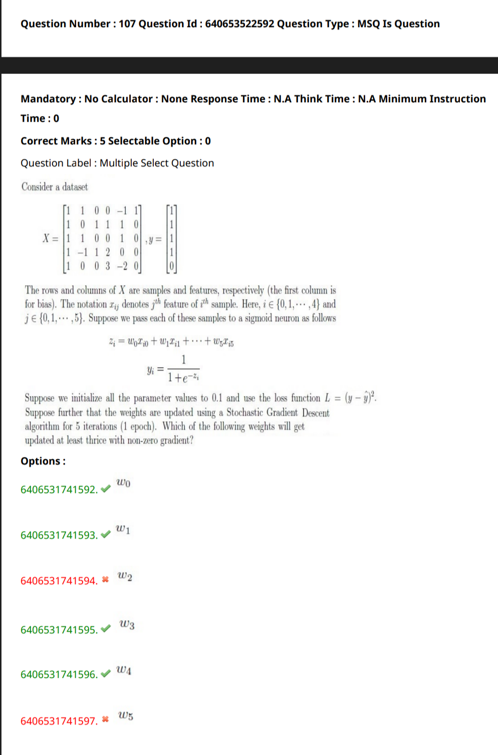 Solved Mandatory : No Calculator : None Response Time : N.A | Chegg.com