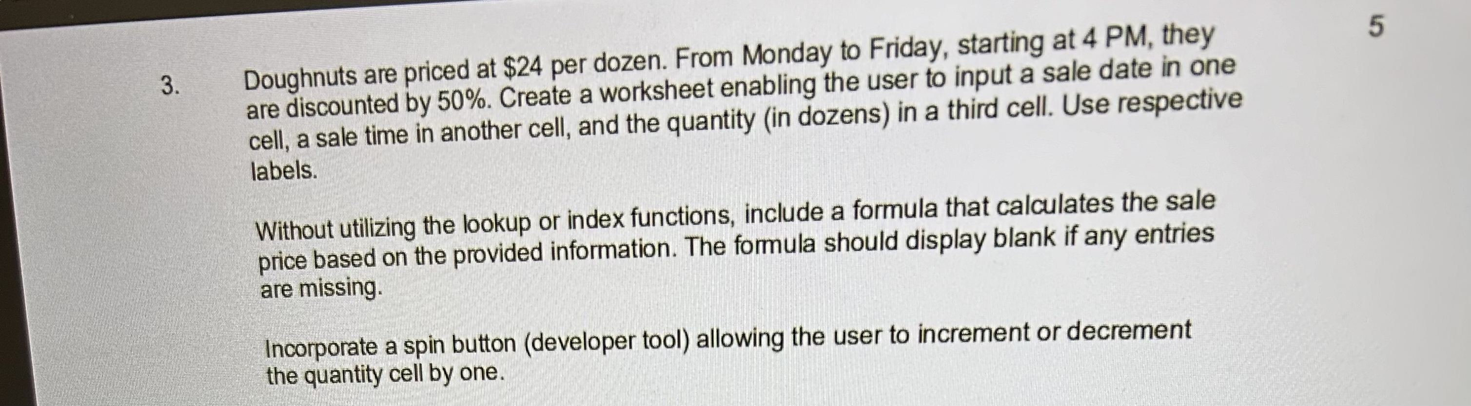 Solved Doughnuts are priced at $24 ﻿per dozen. From Monday | Chegg.com