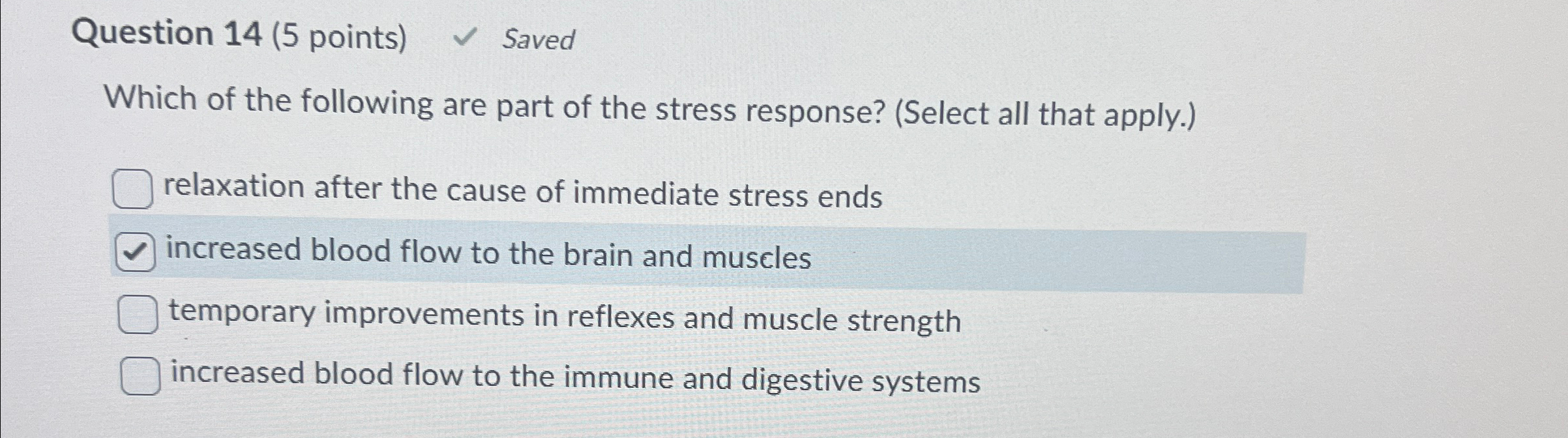 Solved Question 14 (5 ﻿points) ﻿SavedWhich of the following | Chegg.com