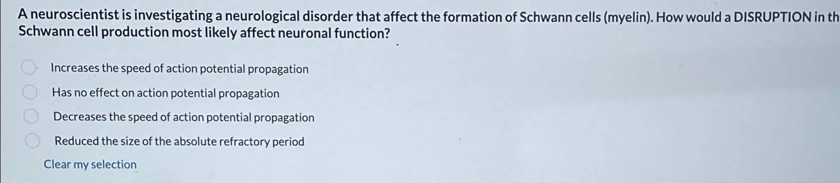 Solved A neuroscientist is investigating a neurological | Chegg.com