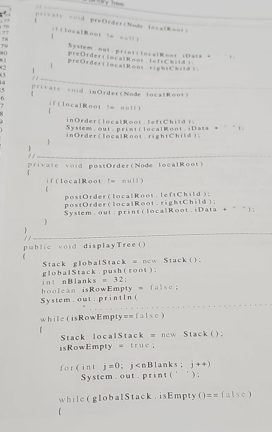Solved Code 6.2: Class Tree (from book) import java.util.*; | Chegg.com