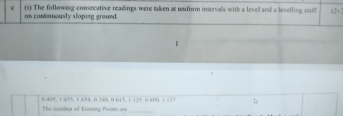 Solved c (1) ﻿The following consecutive readings were taken | Chegg.com
