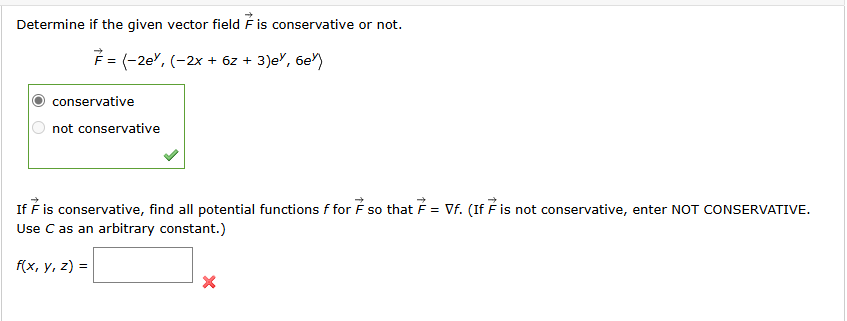 Solved Determine if ﻿the given vector field vec(F) is | Chegg.com