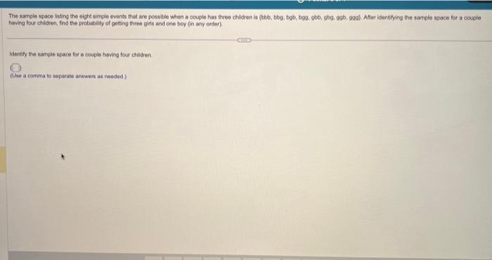 Solved The samein tpace isting the eight smole events that | Chegg.com