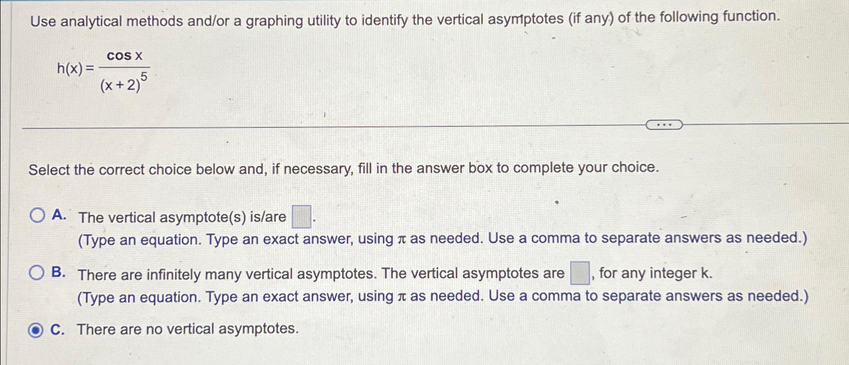 Solved Use analytical methods and/or a graphing utility to | Chegg.com