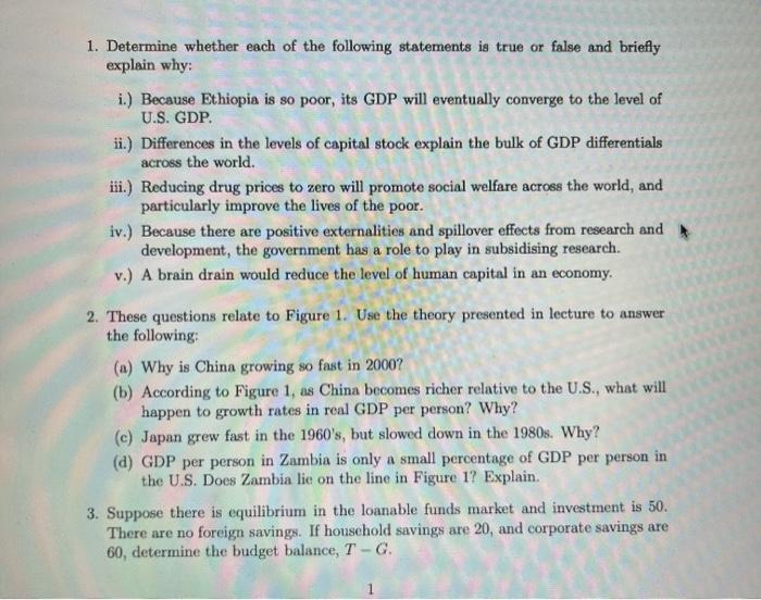 Solved 1. Determine whether each of the following statements | Chegg.com