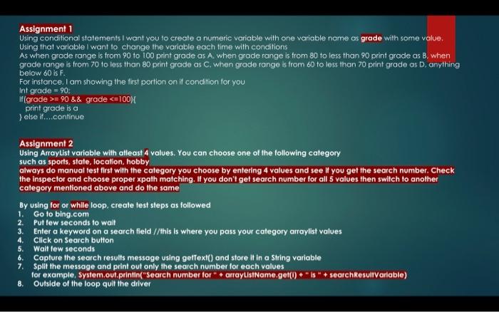 Solved Assignment 1 Using conditional statements I want you | Chegg.com