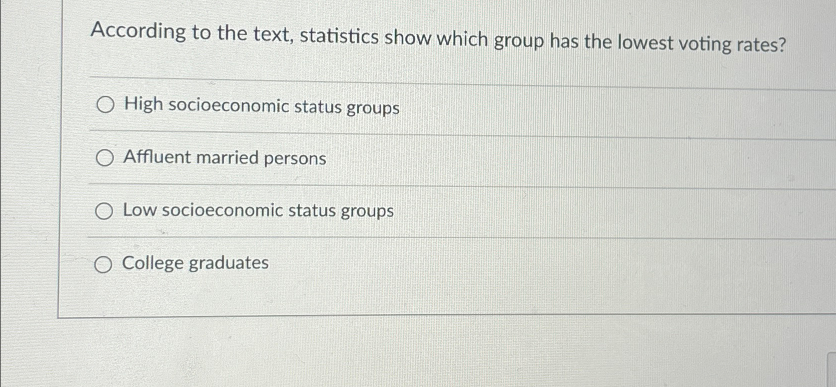 Solved According to the text, statistics show which group | Chegg.com
