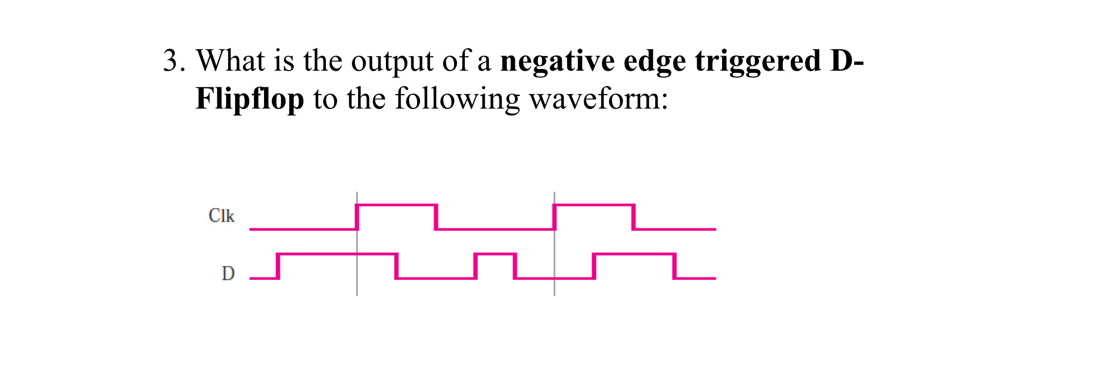 Solved What is the output of a negative edge triggered | Chegg.com