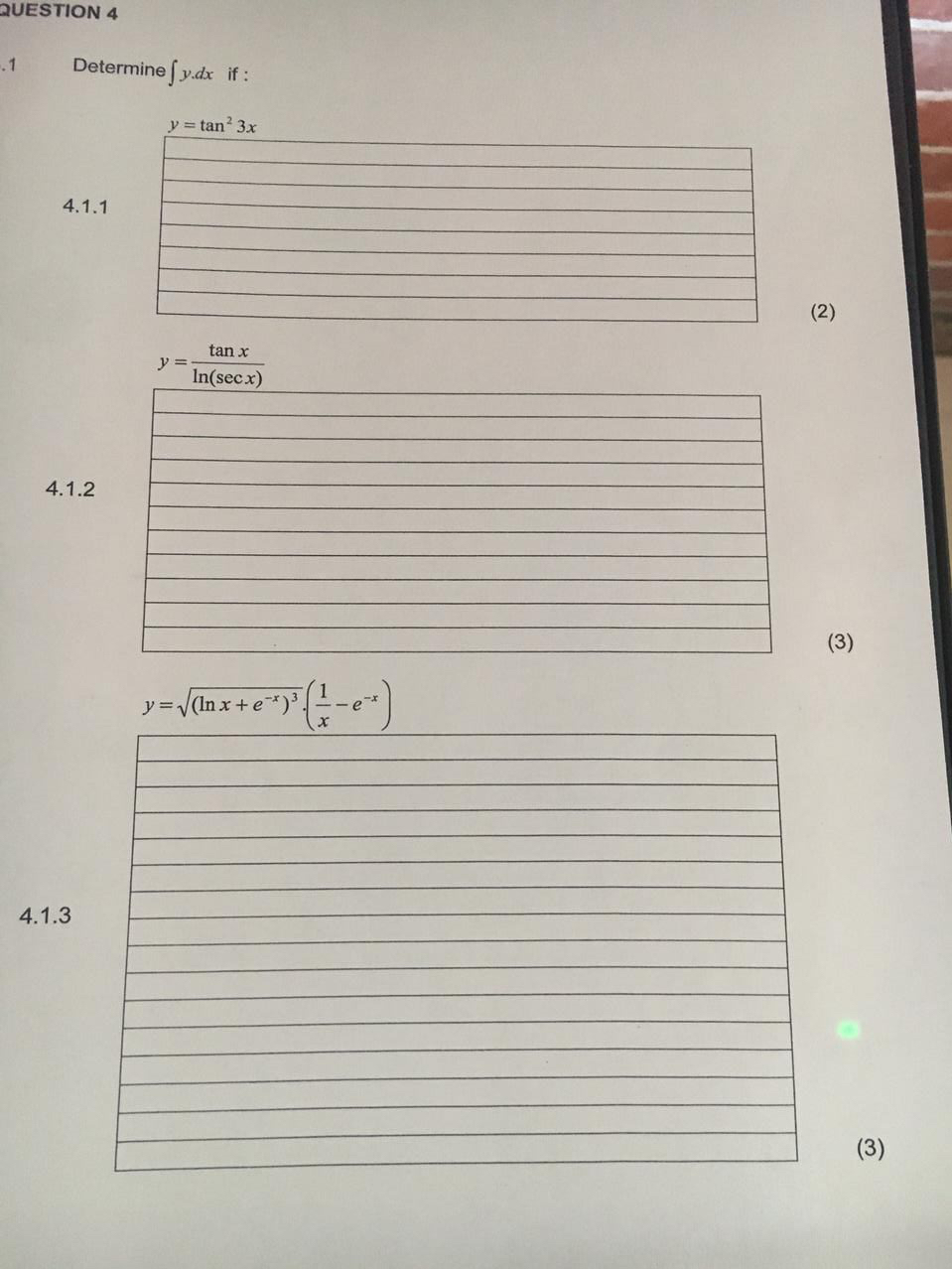 Solved QUESTION 41 ﻿Determine ∫﻿﻿y*dx ﻿if | Chegg.com