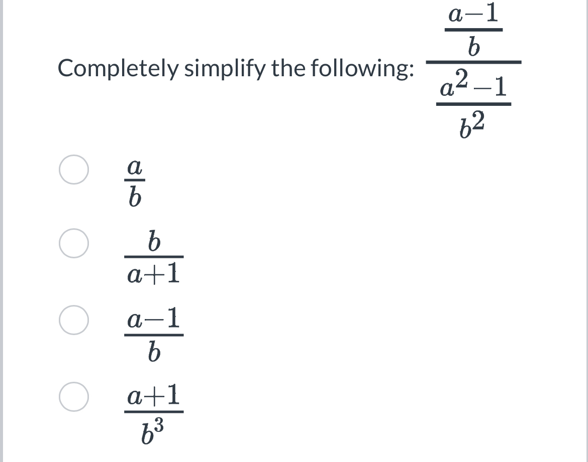 Solved Completely simplify the following: | Chegg.com