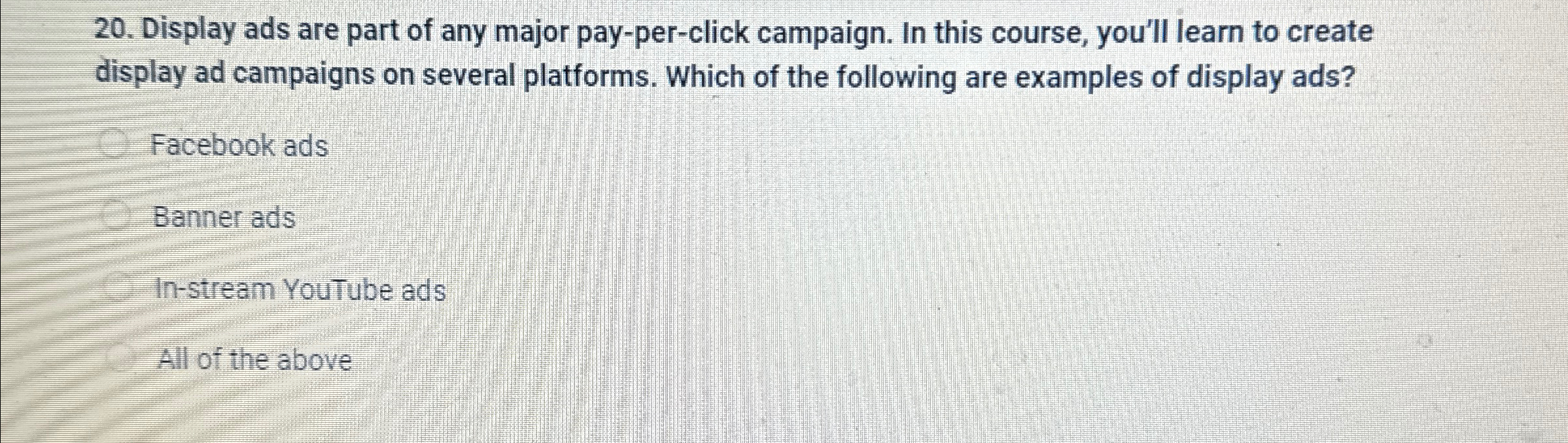 Solved Display ads are part of any major pay-per-click | Chegg.com