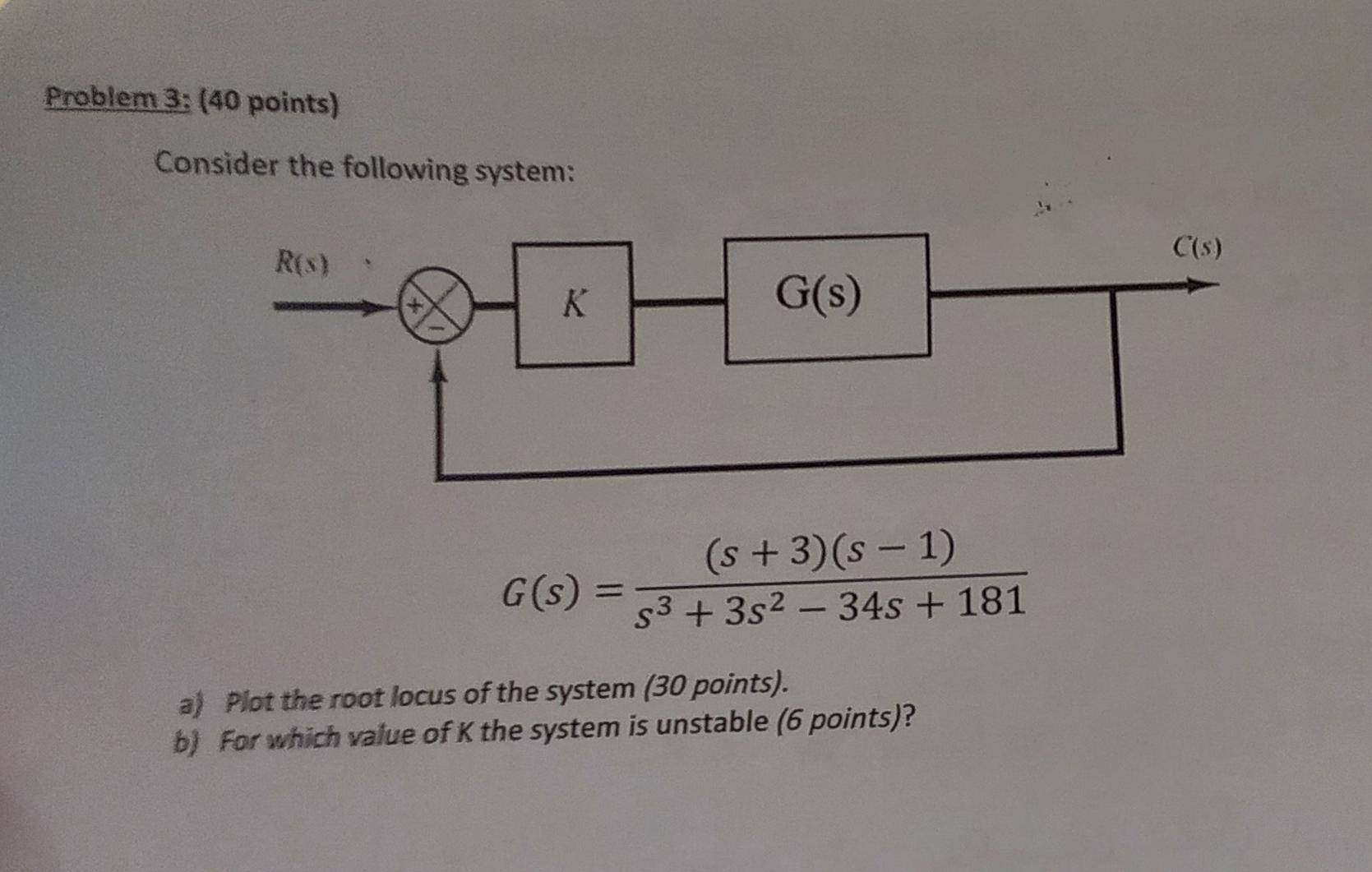 Solved Consider the following system: | Chegg.com