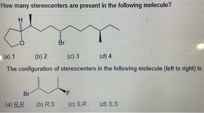 Solved How many stereocenters are present in the following | Chegg.com