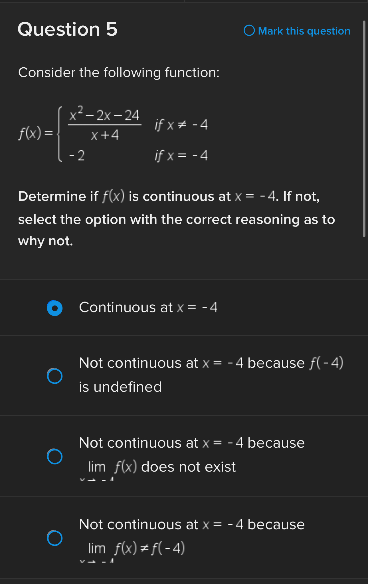 Solved Question 5Mark this questionConsider the following | Chegg.com