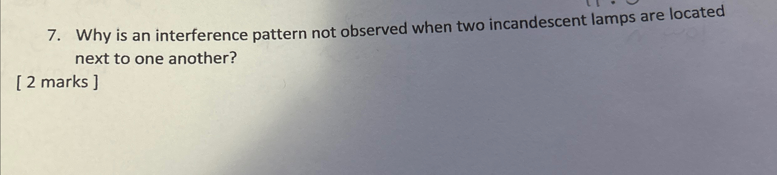 Solved Why is an interference pattern not observed when two | Chegg.com