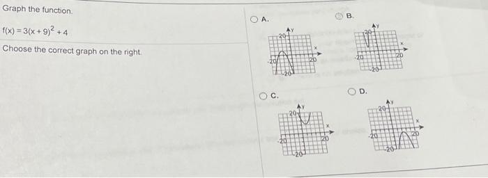 Solved Graph The Function F X 3 X 9 2 4 Choose The Correct