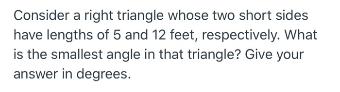 Solved Consider a right triangle whose two short sides have | Chegg.com