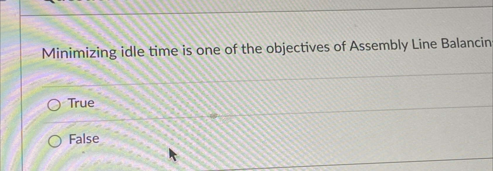 Solved Minimizing idle time is one of the objectives of | Chegg.com