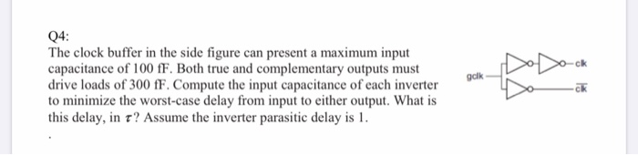 Q3: Calculate the optimum delay along the path from A | Chegg.com