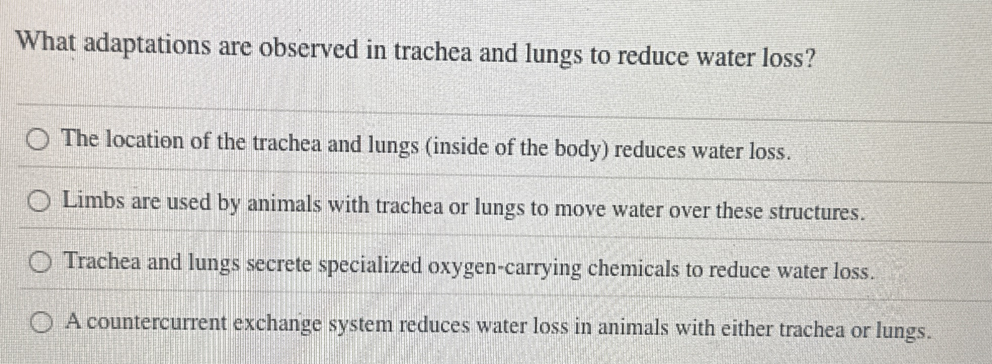 Solved What adaptations are observed in trachea and lungs to | Chegg.com