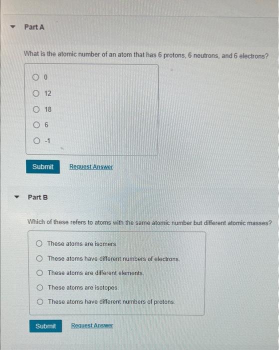 Solved What is the atomic number of an atom that has 6 | Chegg.com