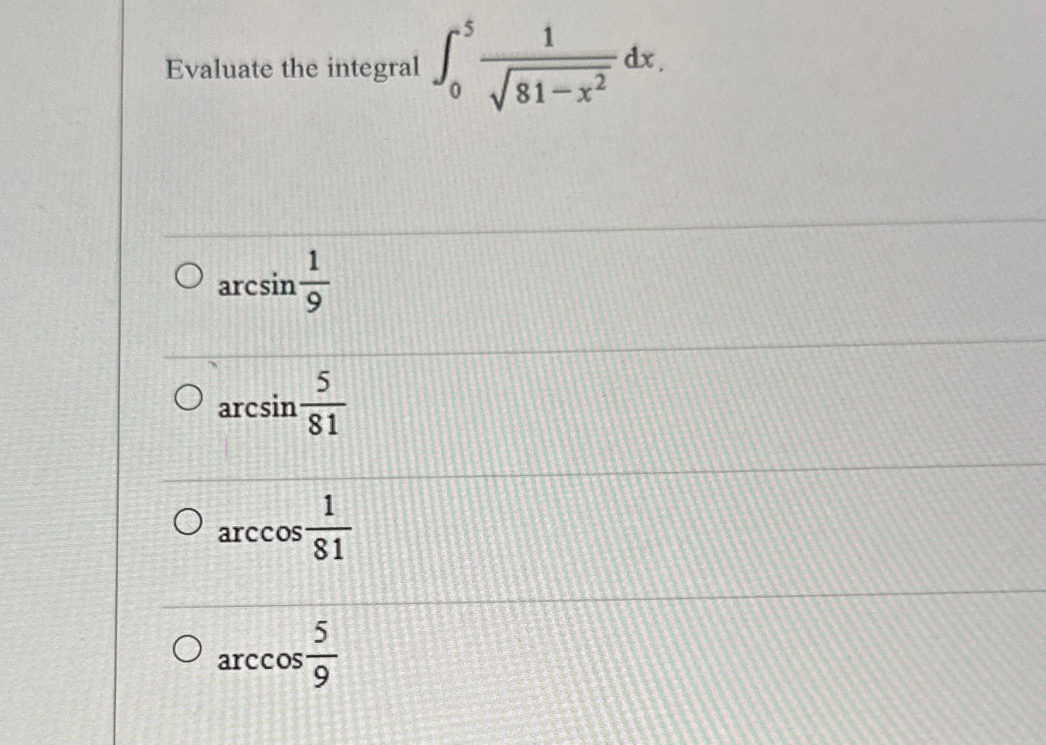 Solved Evaluate the integral | Chegg.com