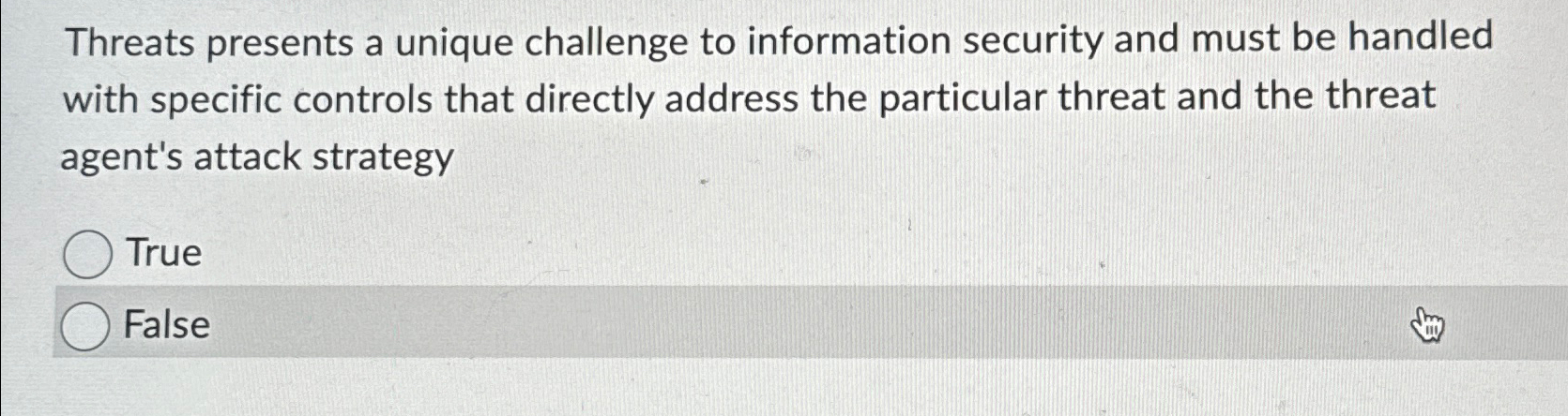 Solved Threats presents a unique challenge to information | Chegg.com